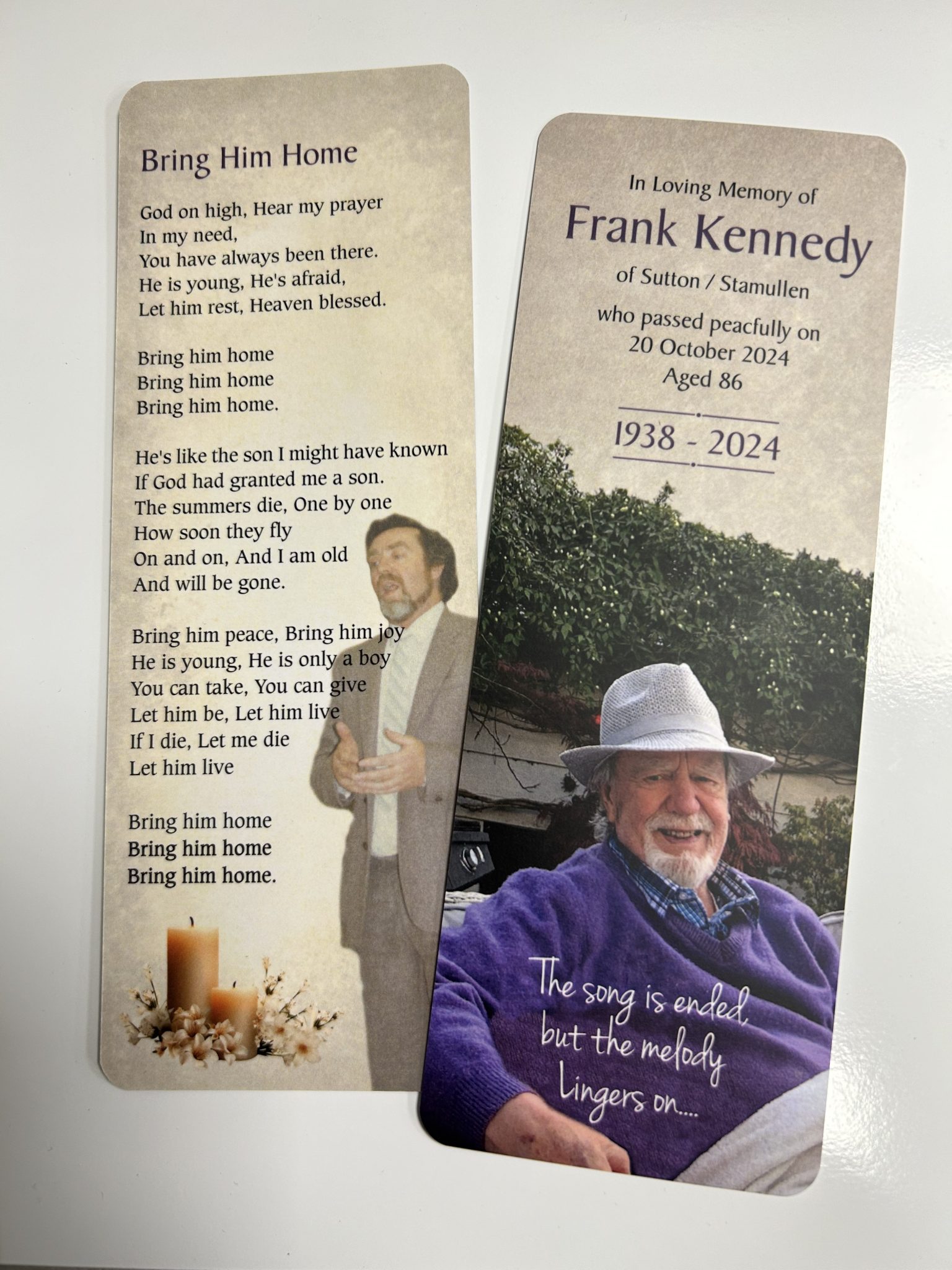 Memorial Bookmarks